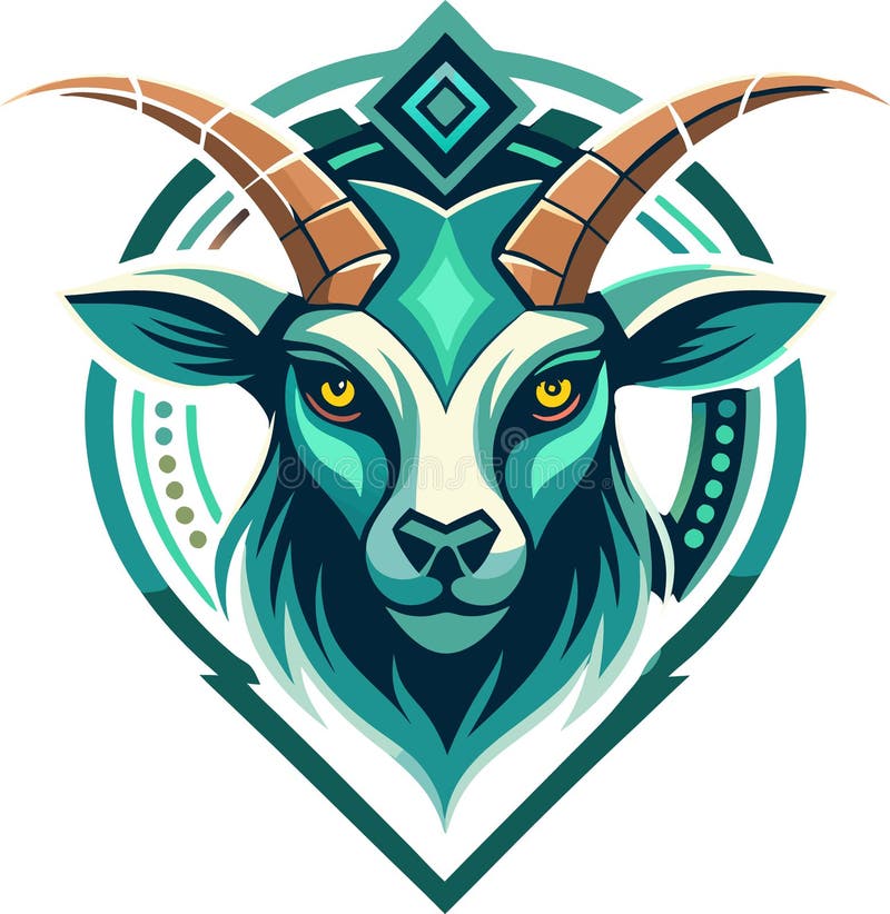 A Visually Stunning Goat Logo with Head for Livestock Traders Vector ...