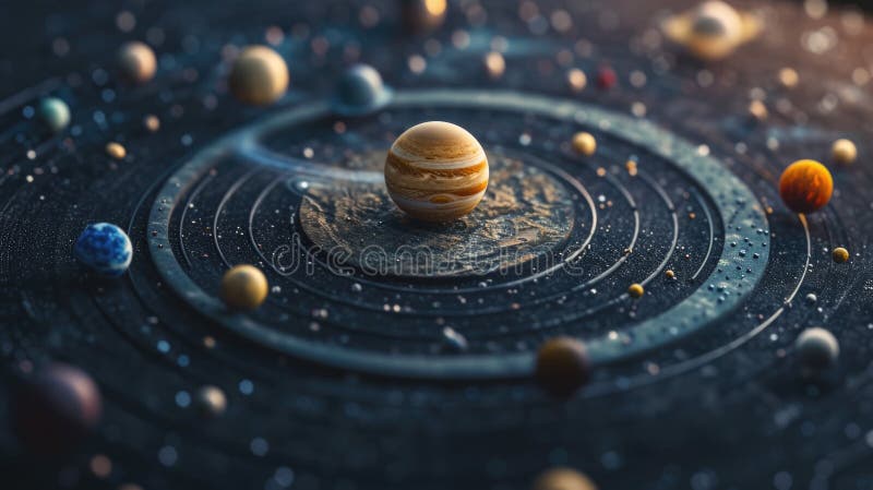 A Visually Stunning Image of a Solar System Featuring Multiple Planets ...