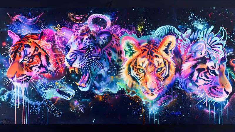 Visually Stunning and Mesmerizing Digital Painting Depicting a Surreal ...