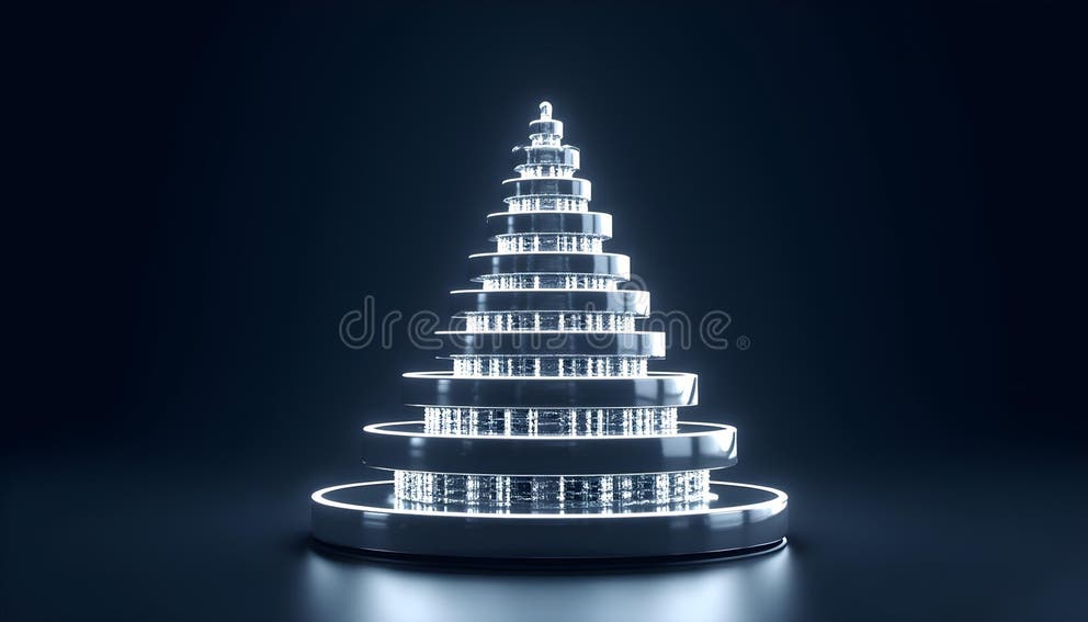 A Visually Stunning Pyramid Chart Rendered in Polished Chrome, Each ...