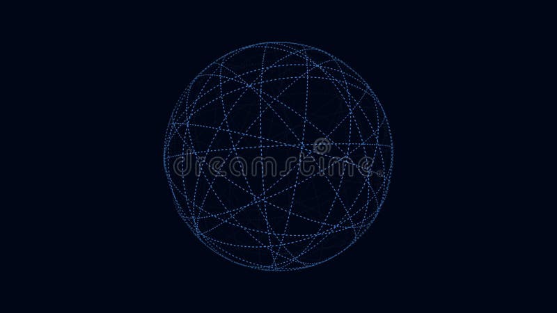 Complex Blue Patterned Sphere with Intricate Interconnected Lines Stock ...