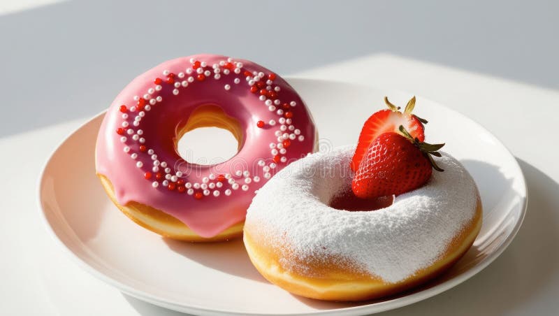 A Visually Tempting Assortment of Colorful Donuts with Various Toppings ...
