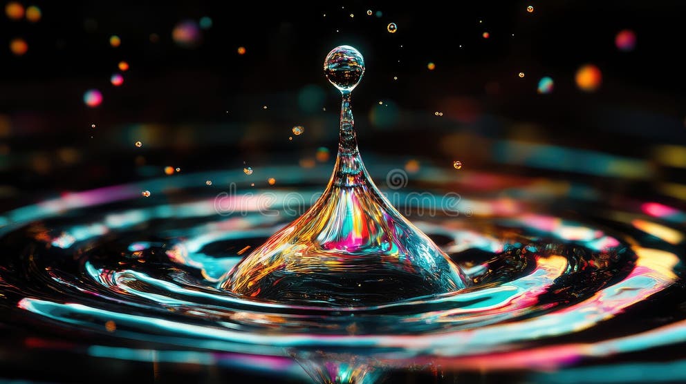 Visuals Glitch-transitioning Water Drop Stock Illustration ...