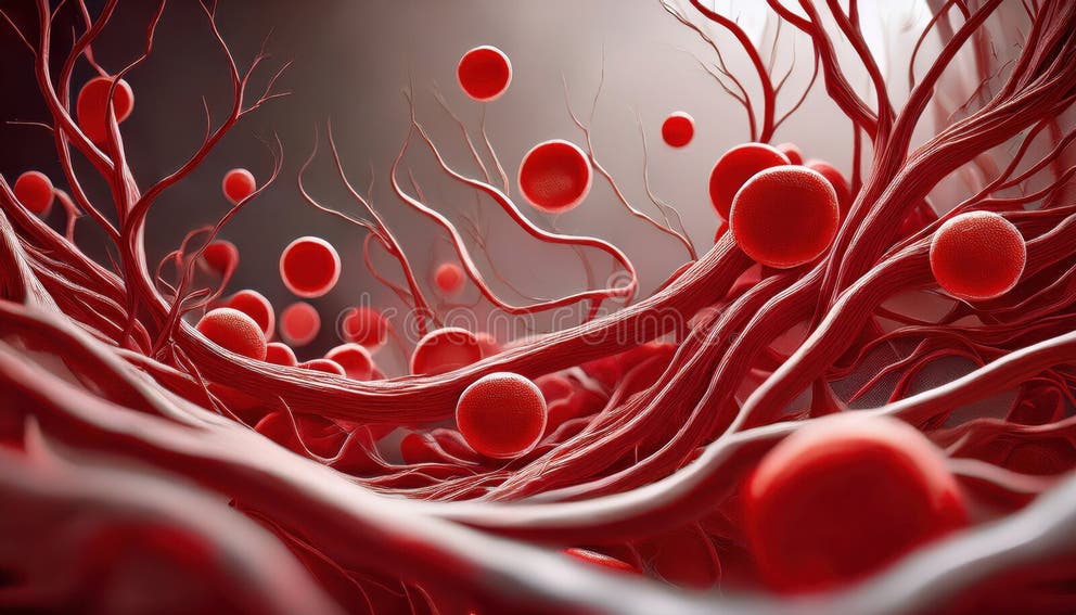 Exploration of Cellular Structures and Red Stock Photo - Image of ...