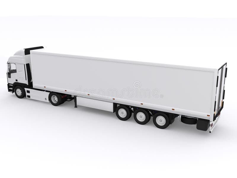Vit Lastbil Med Tankfartyget Vektor Illustrationer - Illustration av ...