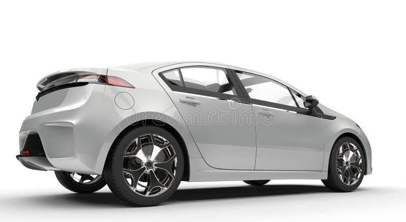 Vit metallisk bil stock illustrationer. Illustration av vinkel - 59001495