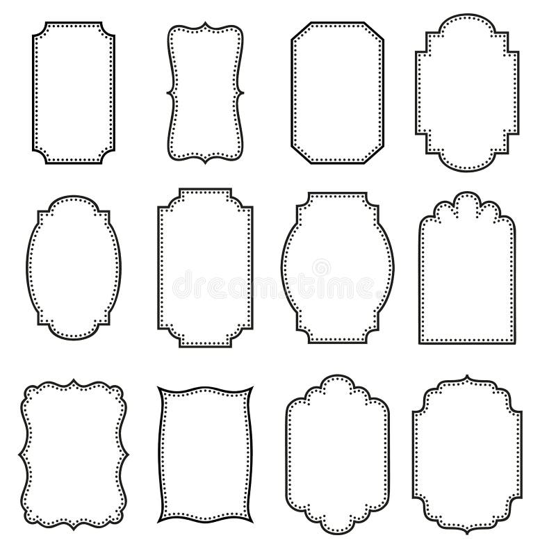 Simple vintage frames stock vector. Illustration of design - 48656824