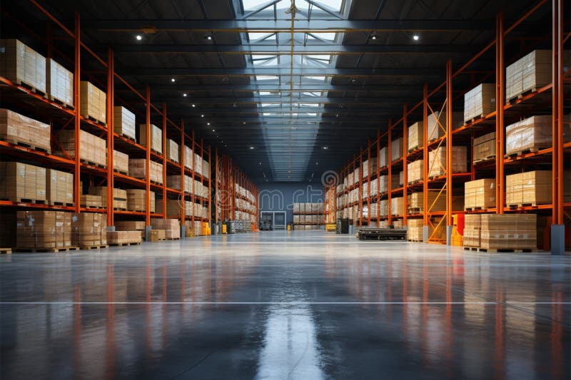 A Vital Logistics Hub an Empty Warehouse for Storage and Distribution ...