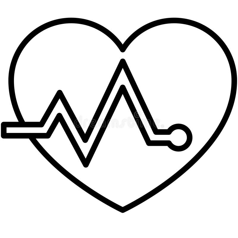Vital Signs in the Heart with Drag Hand To Line Stock Illustration ...