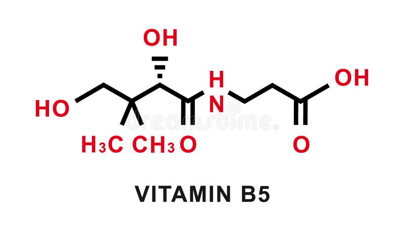Vitamin B5 Chemical Formula. Vitamin B5 Chemical Molecular Structure ...