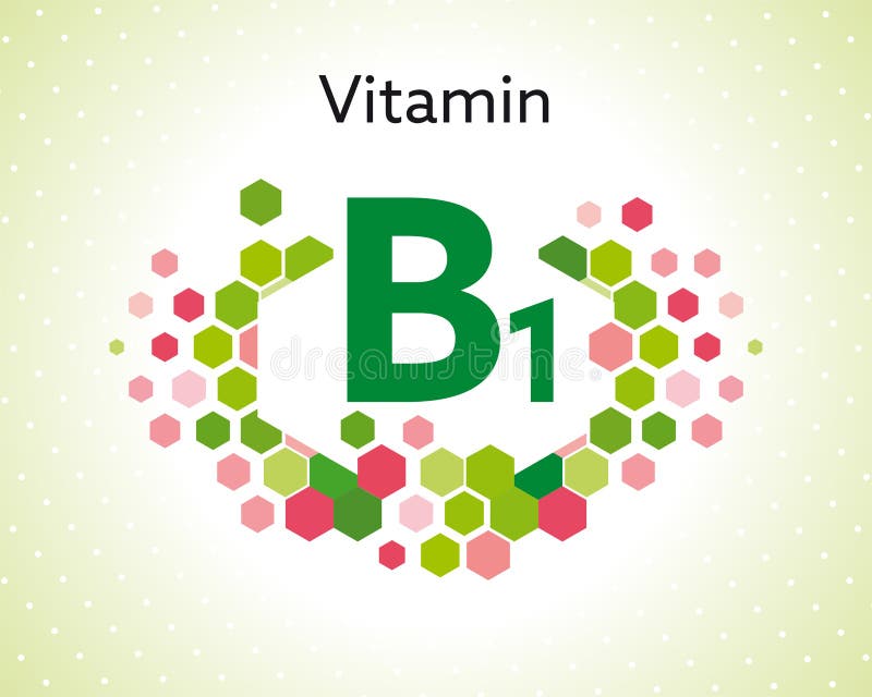Vitamin B1 stock vector. Illustration of diet, antioxidant - 231214488