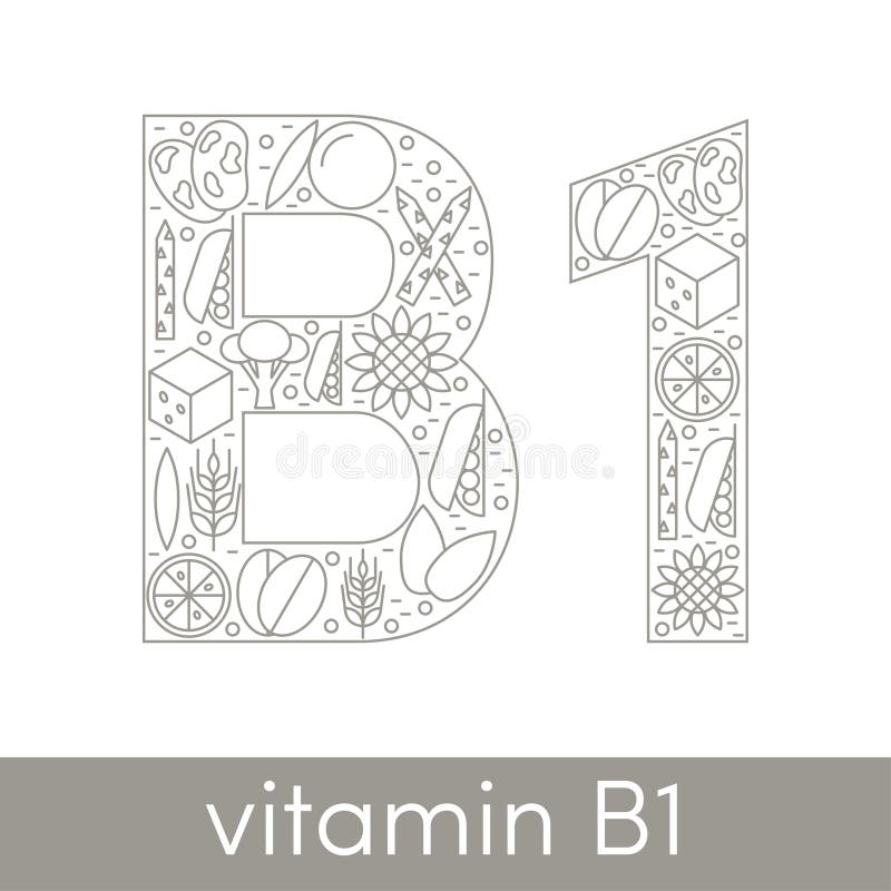 Vitamin B1 stock illustration. Illustration of health - 75210872