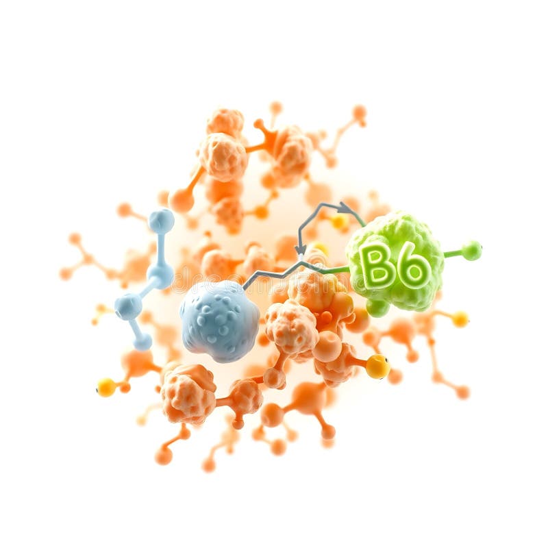 Vitamin B6 Molecular Structure and Chemical Bonds Stock Image - Image ...