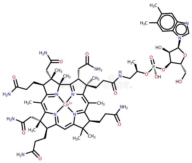 Vitamin B12 Structural Formula Stock Illustration - Illustration of ...