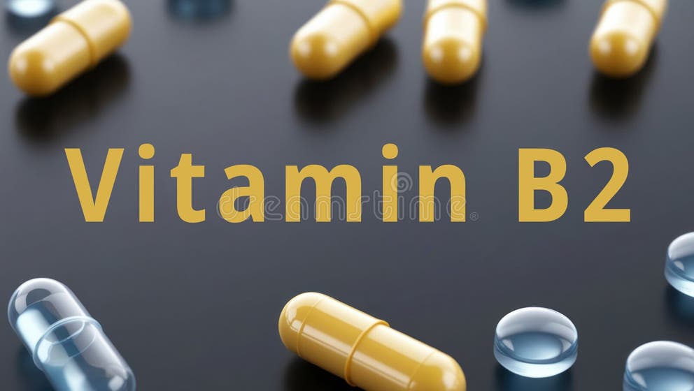 Vitamin B2 Text Name of Vitamin Tablets Stock Illustration ...