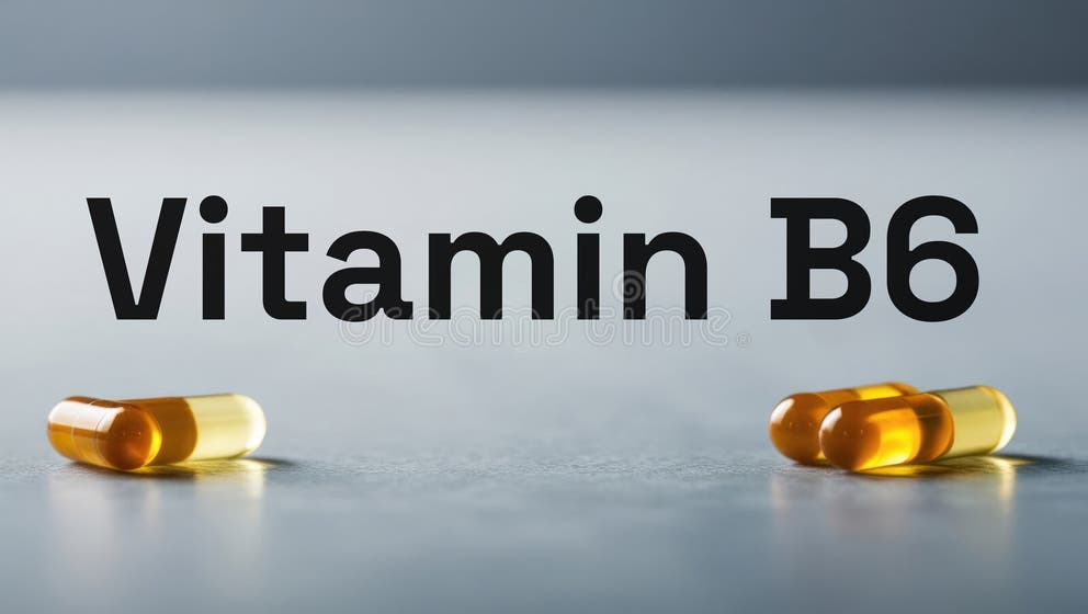 Vitamin B6 Text Name of Vitamin Tablets Stock Illustration ...