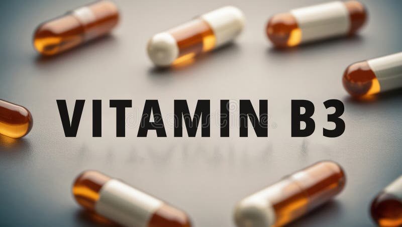 Vitamin B3 Text Name of Vitamin Tablets Stock Illustration ...