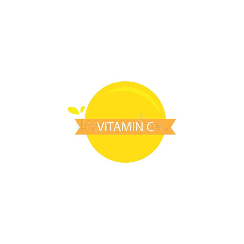 Vitamin C icon logo vector stock vector. Illustration of tablet - 232801350