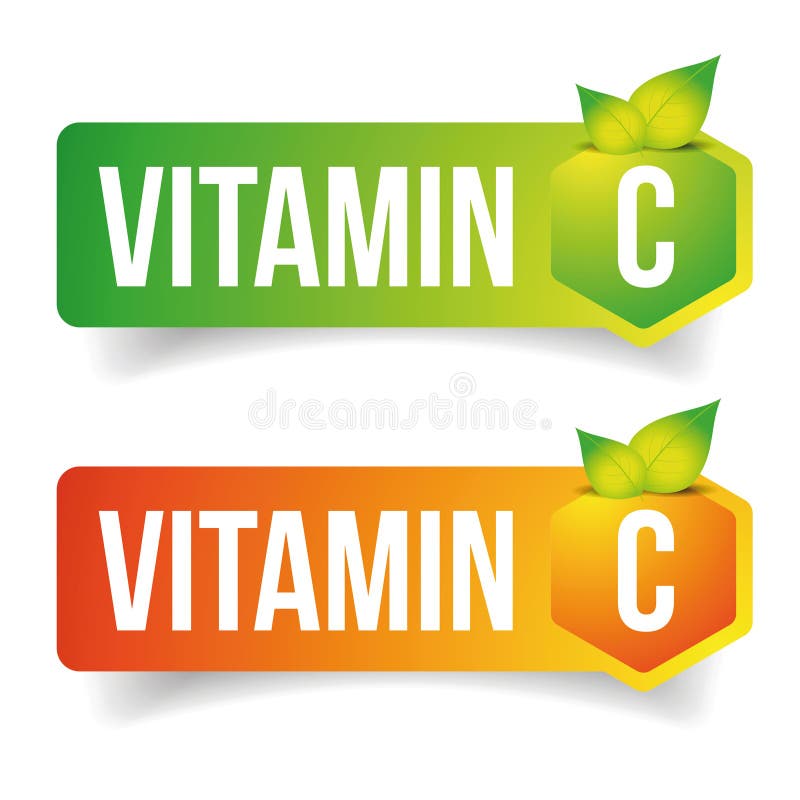 Vitamin C label vector tag stock vector. Illustration of symbol - 103098529