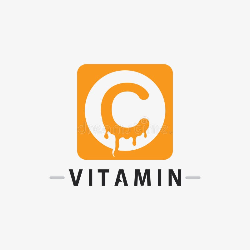 Vitamin C Logo Vector Design Vector Icon Health Nutrition Stock ...