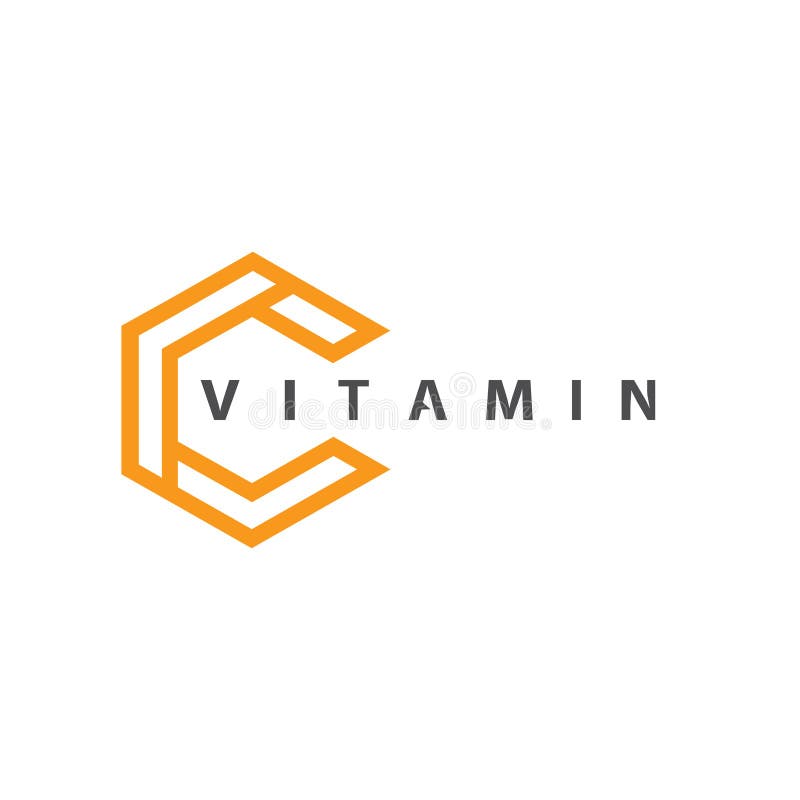 Vitamin C Logo Vector Design Vector Icon Health Nutrition Stock ...