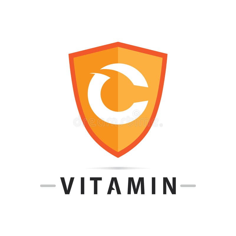 Vitamin C Logo Vector Design Vector Icon Health Nutrition Stock ...
