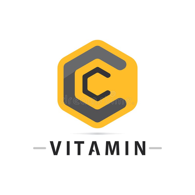 Vitamin C Logo Vector Design Vector Icon Health Nutrition Stock ...