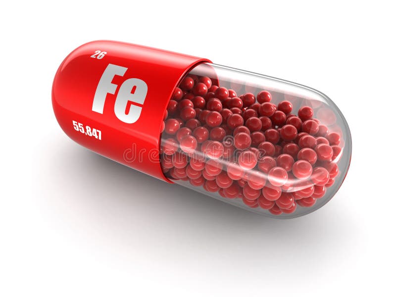 Vitamin Capsule Fe (clipping Path Included). Stock Illustration ...