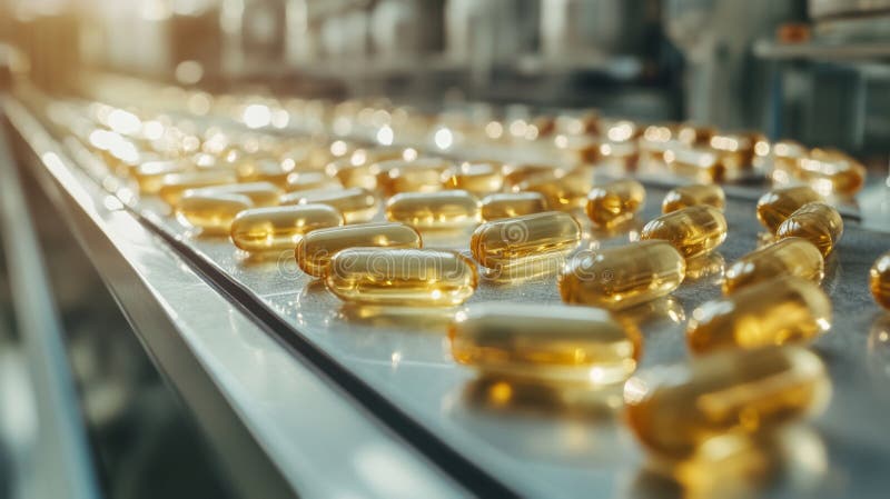 Vitamin Capsules Production Process in Research Facility Stock ...