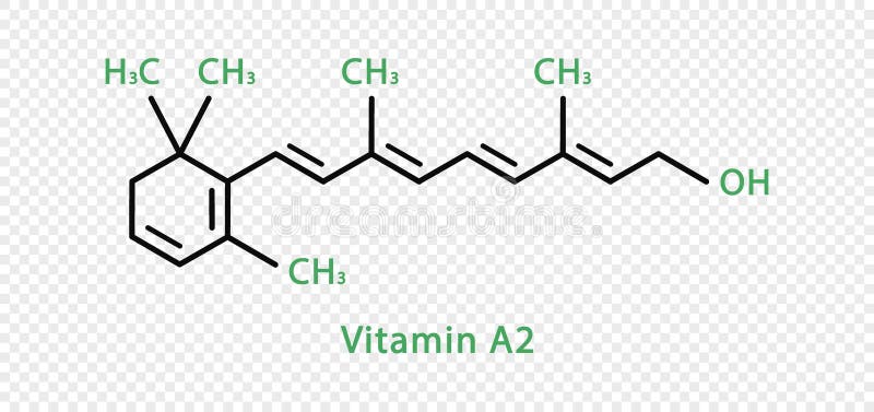 Vitamin A2 Chemical Formula. Vitamin A2 Structural Chemical Formula ...