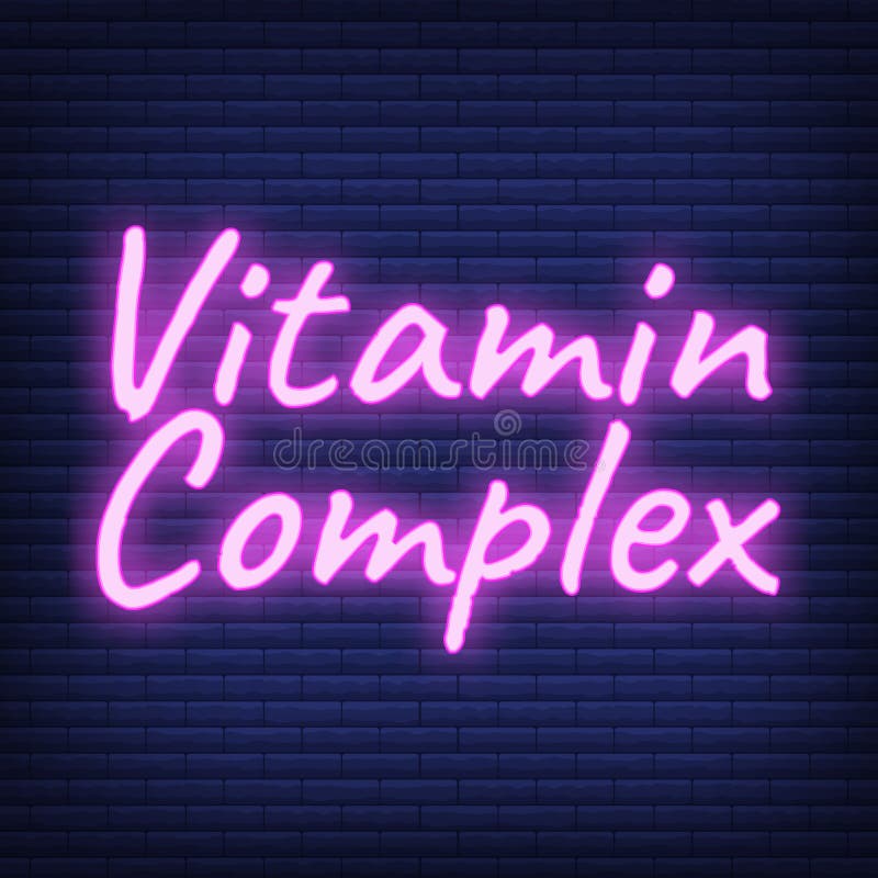 Vitamin Complex with Formula Label and Icon. Cartoon Vector ...