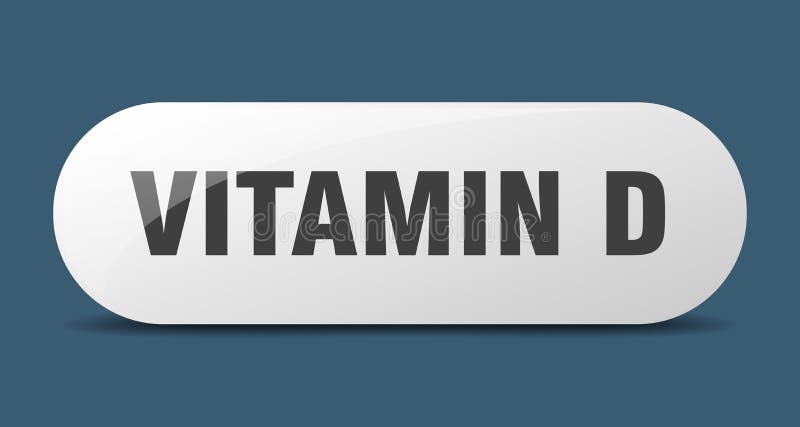 Vitamin D Button. Sticker. Banner. Rounded Glass Sign Stock Vector ...