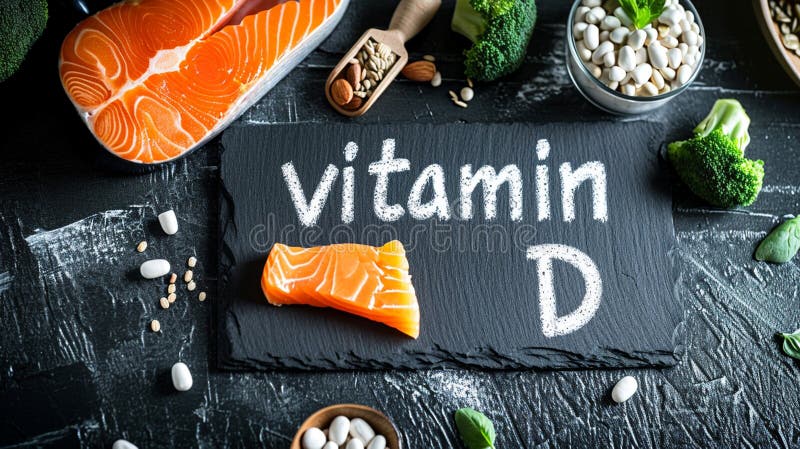 Vitamin D Capsules on the Table. Selective Focus Stock Photo - Image of ...