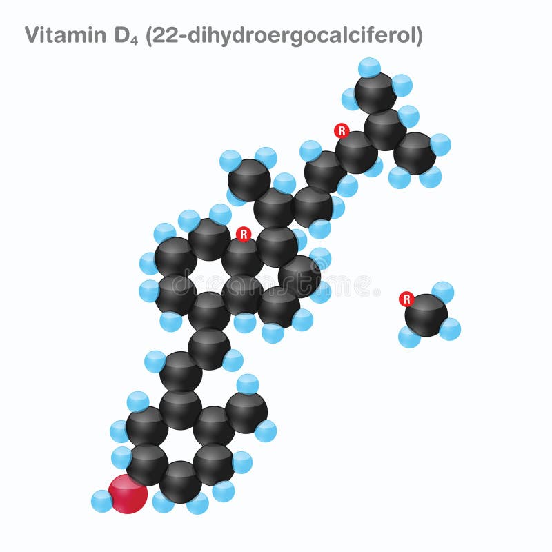 Dihydroergocalciferol, Vitamin D4, Molecular Structures, 3d Model ...