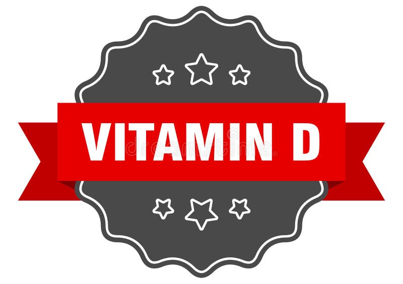 Vitamin D Label. Vitamin D Isolated Seal. Sticker. Sign Stock Vector ...