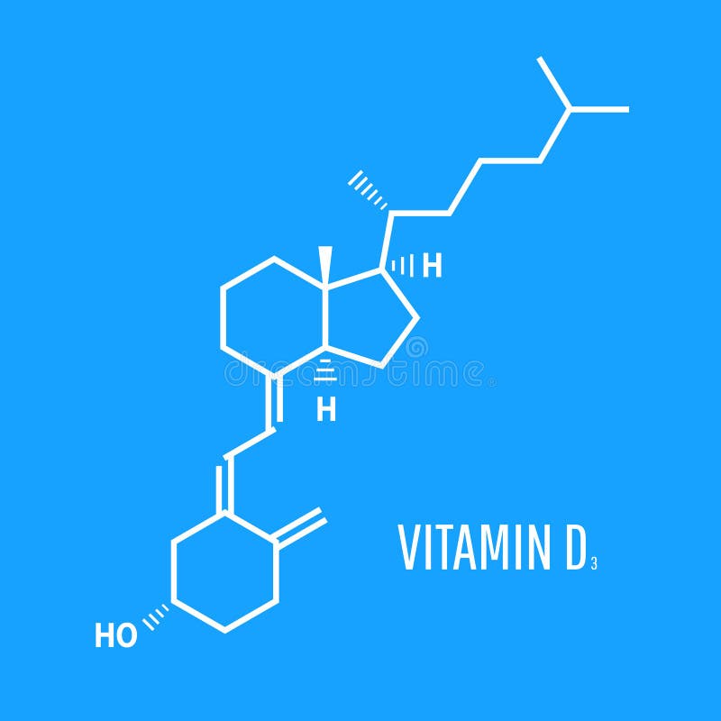 Vitamin D. Skeletal Formula Stock Illustration - Illustration of ...