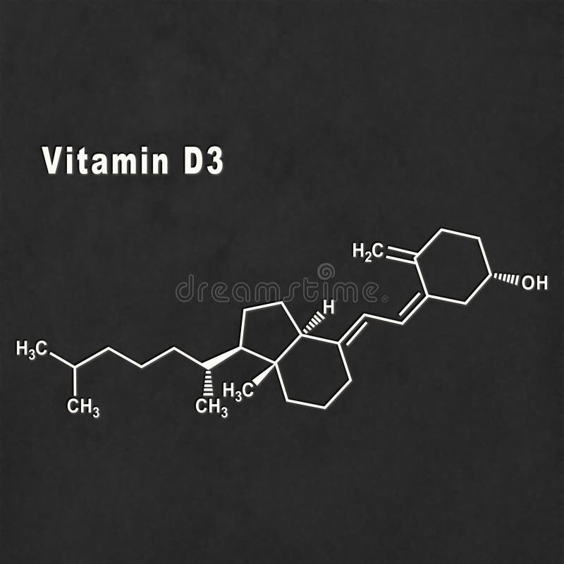 Vitamin D3, Structural Chemical Formula Stock Image - Image of chemical ...
