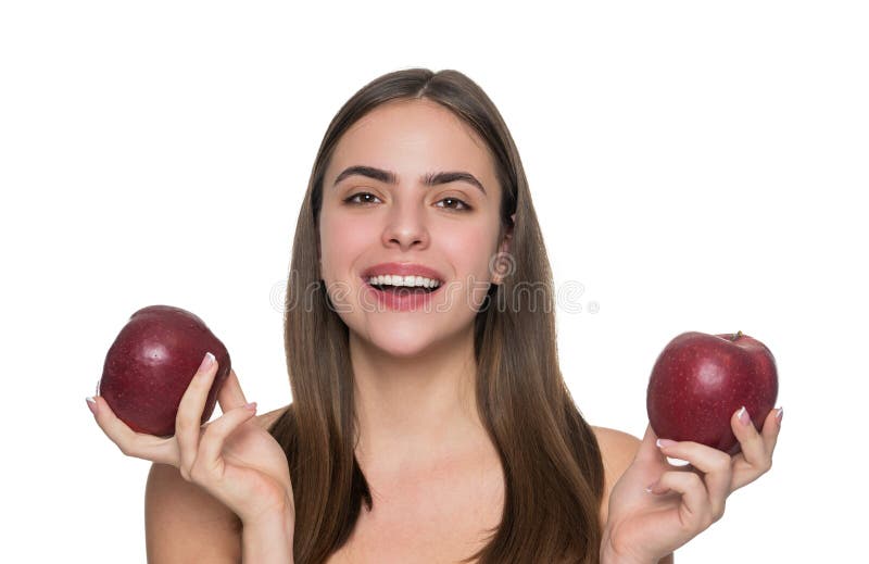 Vitamin And Dieting Woman Eating Healthy Food Detox Diet Natural