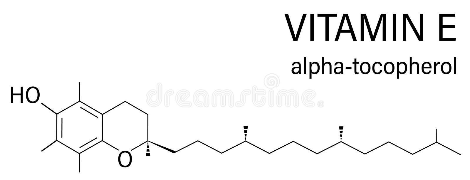 Vitamin E Alpha Tocopherol Molecule. Skeletal Formula Stock ...
