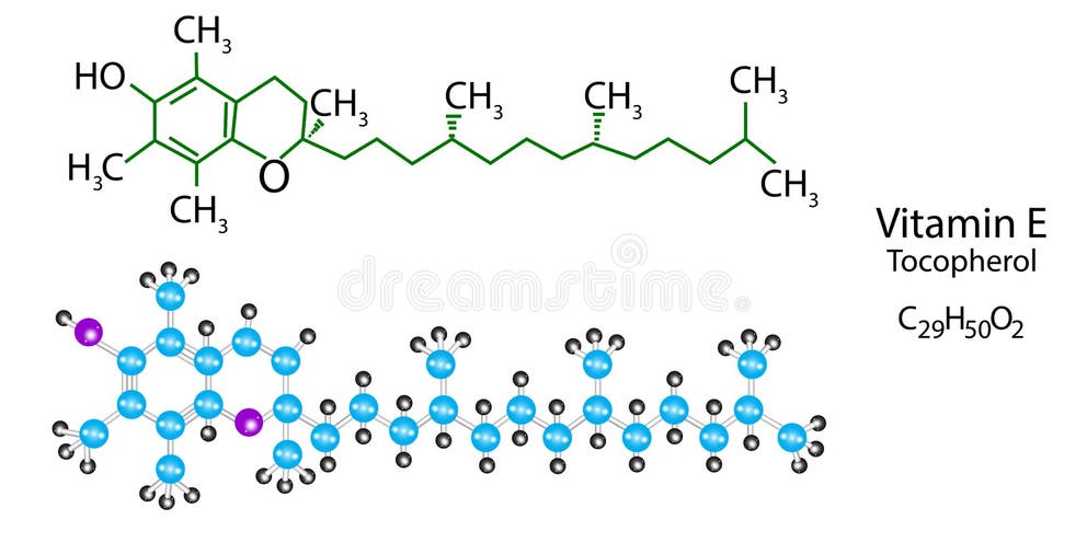 Tocopherol Skeletal Formula Molecular Chemical Structure Stock ...