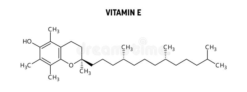 Vitamin E Structural Formula of Molecular Structure Stock Illustration ...