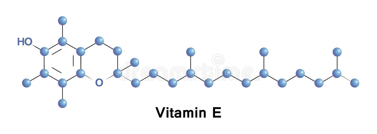 Vitamin E - Tocopherol Alpha-, Beta-, Gamma-, Delta- Molecule. Stock ...