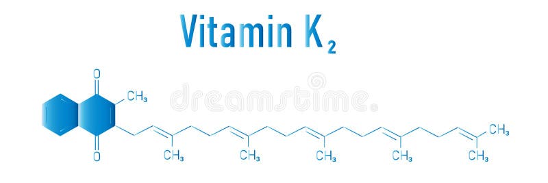 Vitamin K2 or Menaquinone Molecule. Skeletal Formula Stock Vector ...