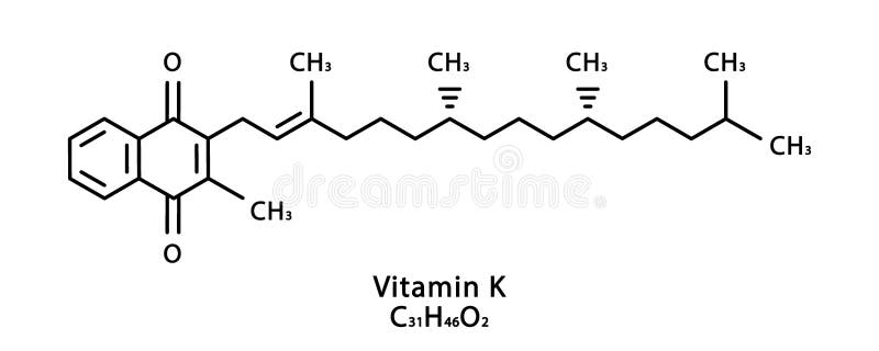 Vitamin K Phylloquinone Molecular Structure. Vitamin K Phylloquinone ...