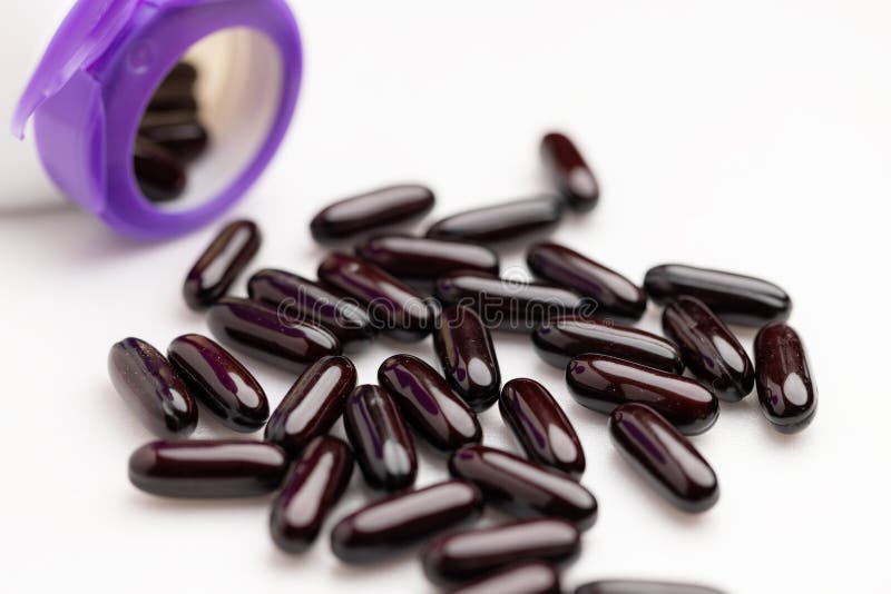 Vitamin liquid capsule stock photo. Image of pharmacy - 279484542