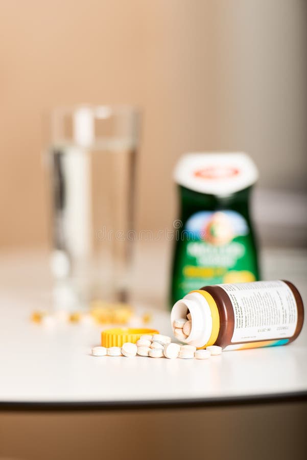 Vitamin Pills on Table Assorted Stock Image - Image of dose, drug: 36944985