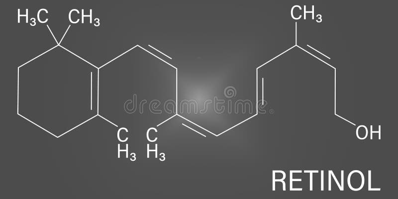 Vitamin a or Retinol Molecule. Skeletal Formula Stock Vector ...