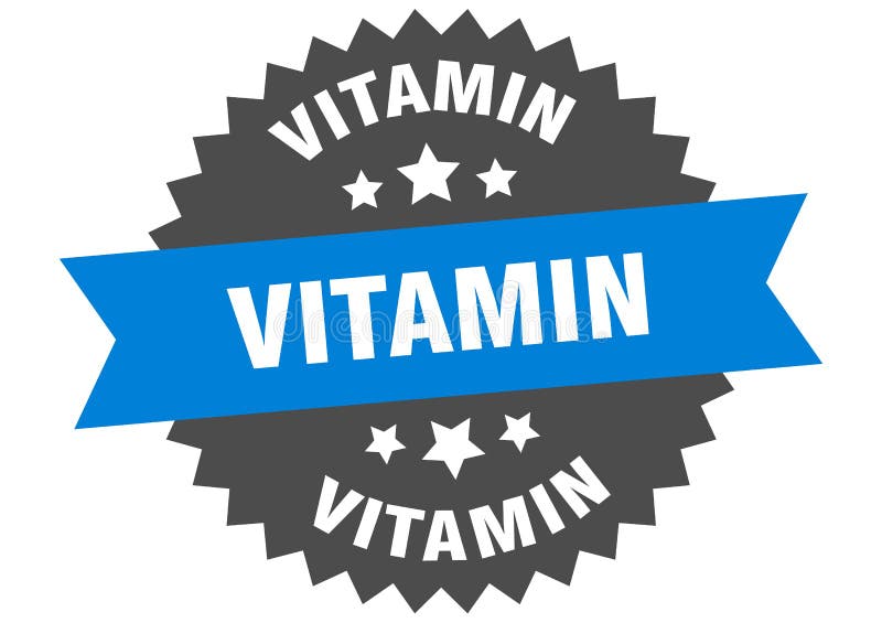 Vitamin Sign. Vitamin Circular Band Label. Vitamin Sticker Stock Vector ...
