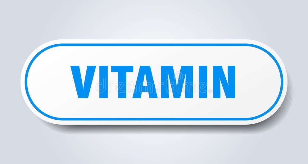 Vitamin sticker. stock vector. Illustration of badge - 197150835