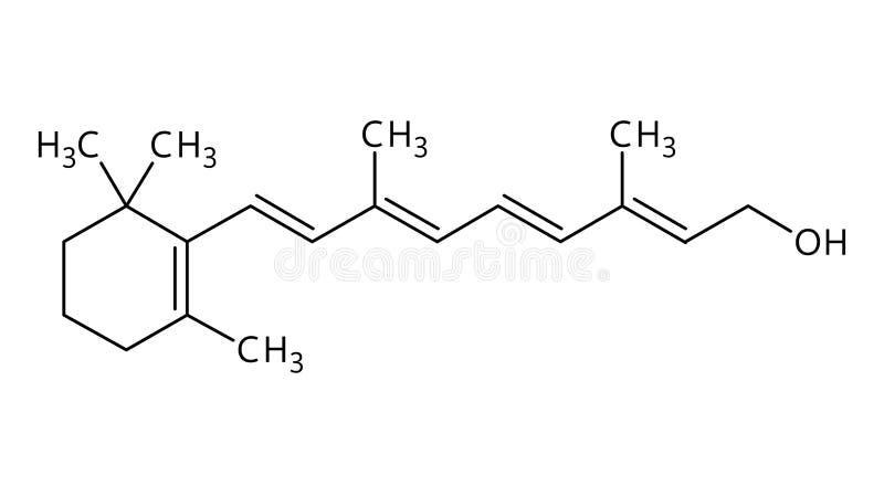 Vitamin a Structural Formula of Molecular Structure Stock Vector ...